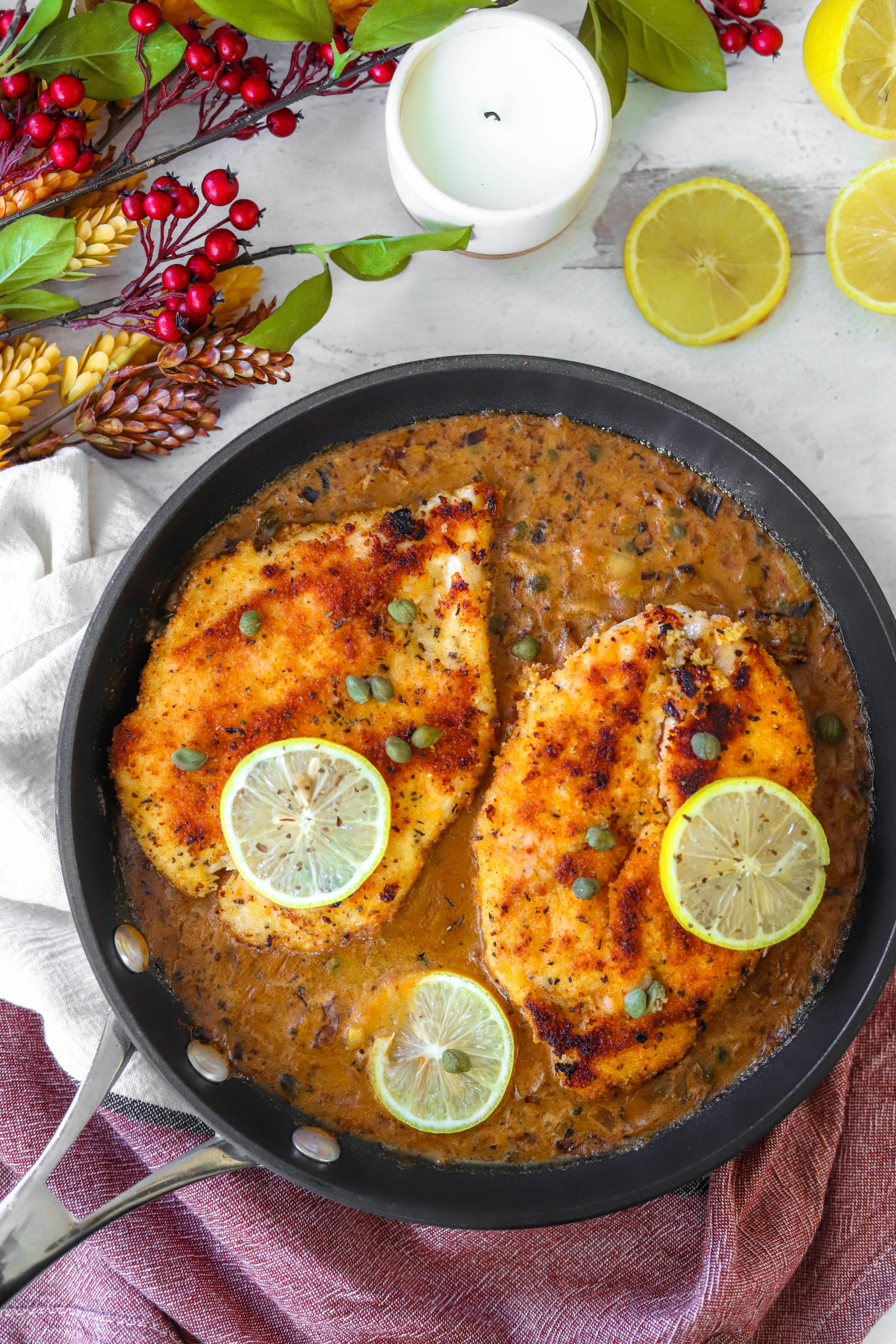 Healthy Chicken Piccata with Lemon Caper Sauce - Honest Grub, Honest Foodie
