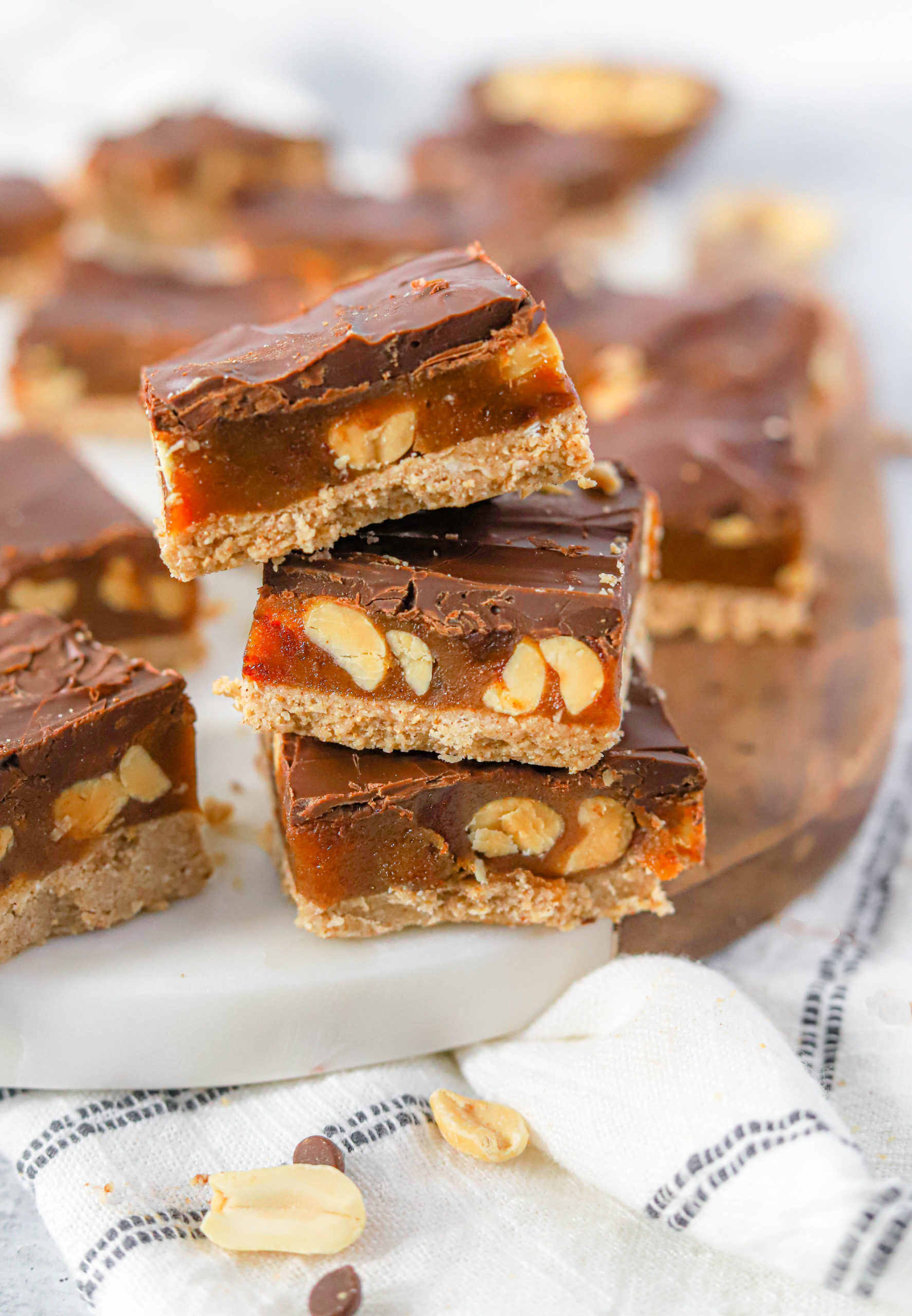 Easy No Bake Dairy Free Snickers Bars - Honest Grub, Honest Foodie
