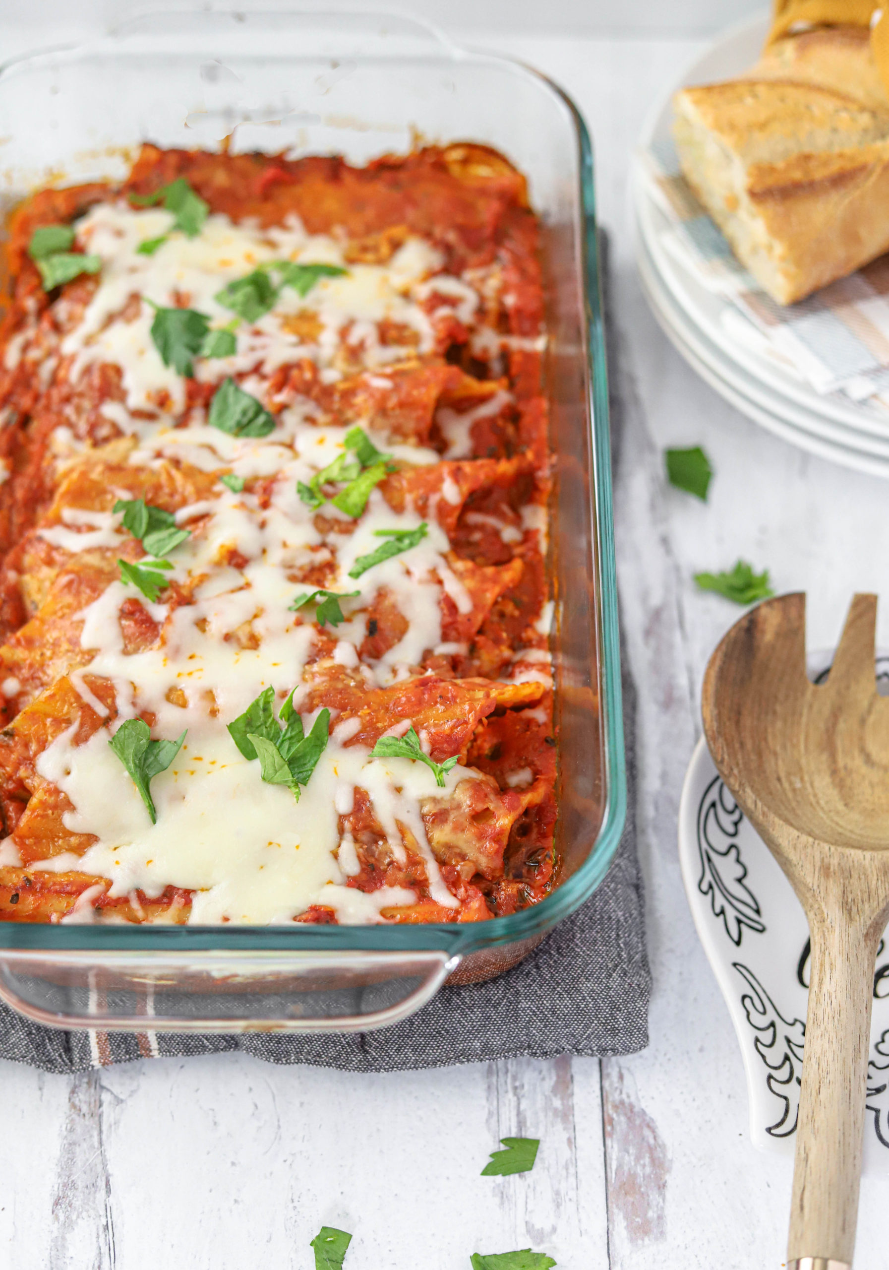 Easy No Boil Vegetarian Manicotti - Honest Grub, Honest Foodie