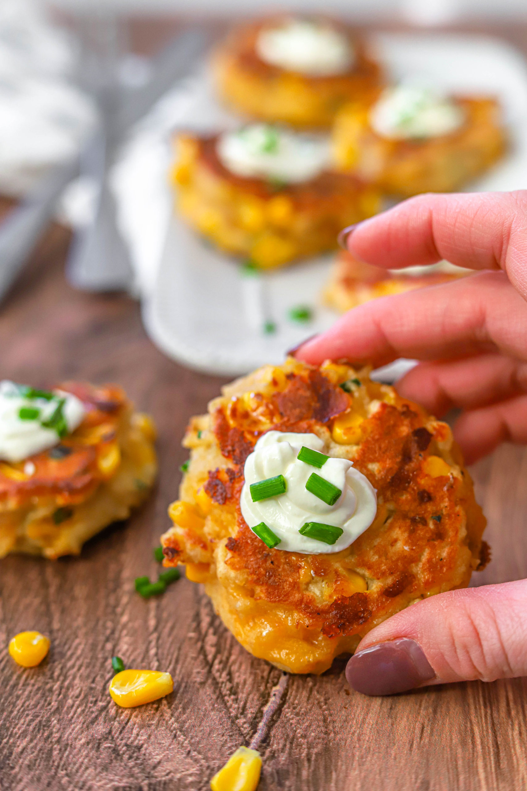 High Protein Cheddar Corn Fritters - Honest Grub, Honest Foodie